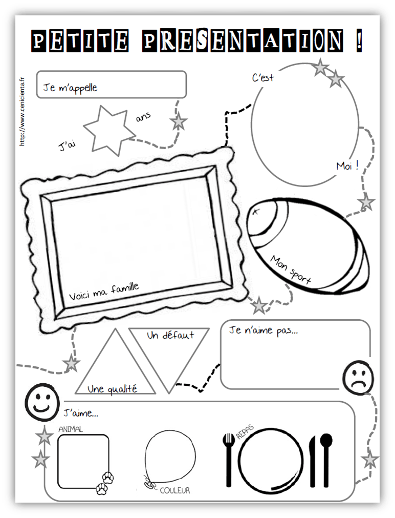 Cycle 3 • Français / Organisation • Présentation élève à la rentrée