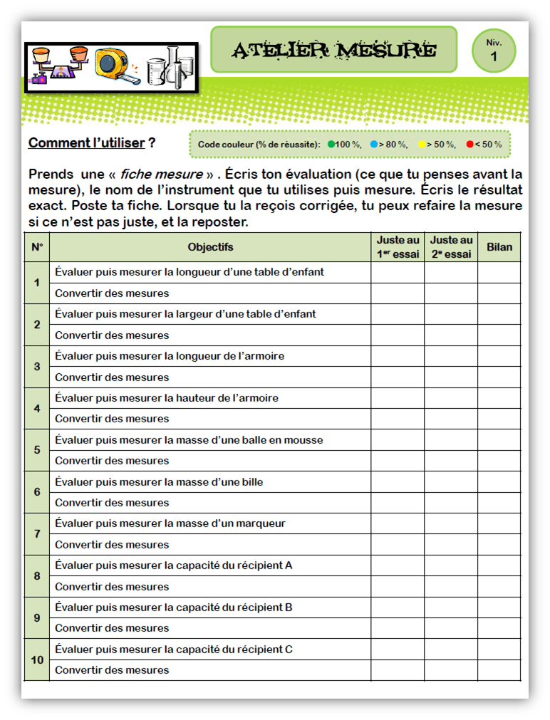 CM • Ateliers / Mathématiques • Mesure