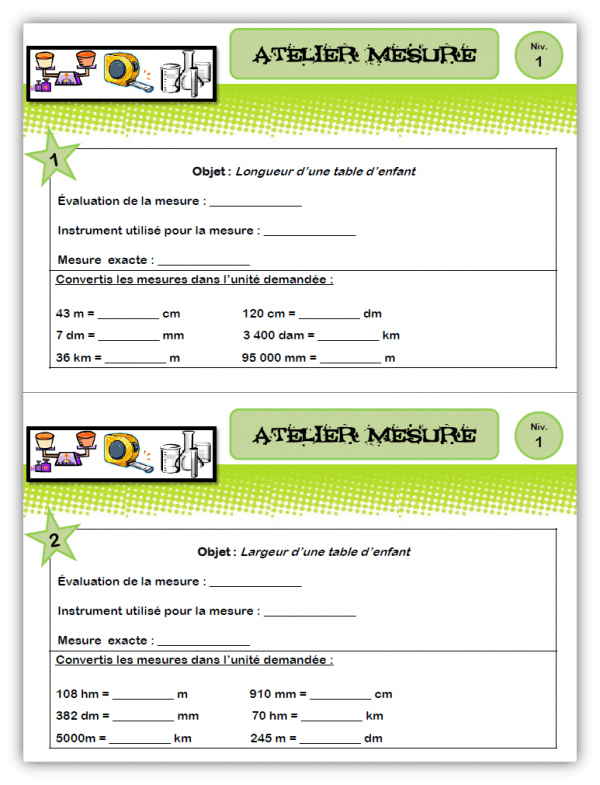 CM • Ateliers / Mathématiques • Mesure