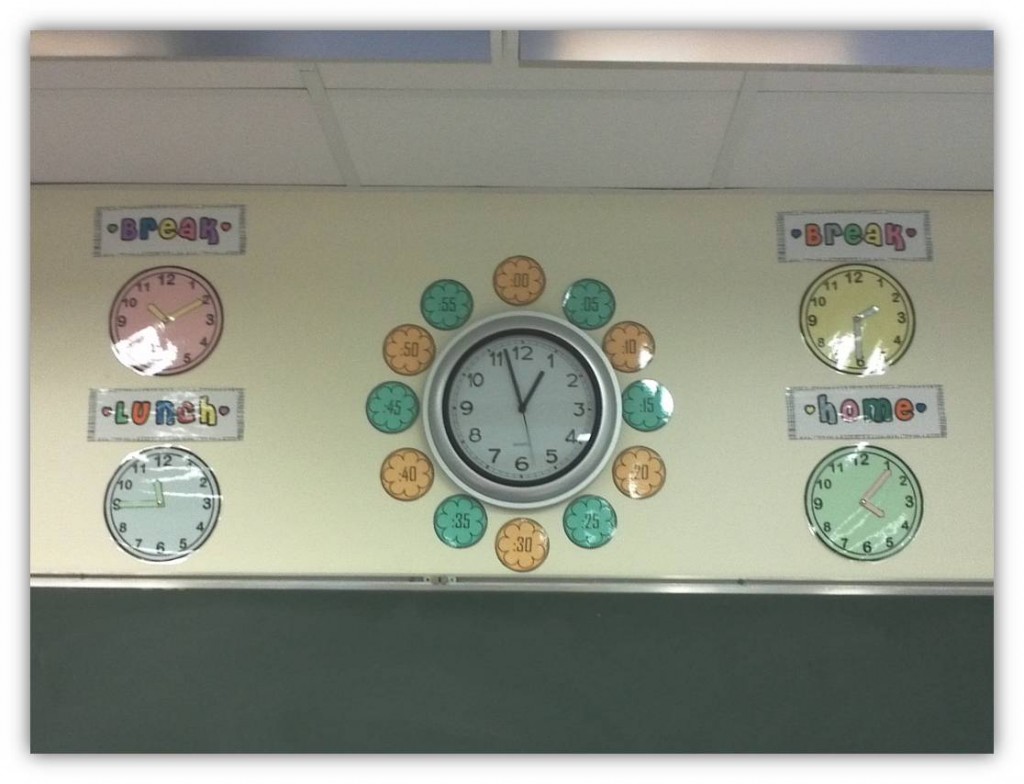 Classe • Affichages • Horloge / Horaires de la journée