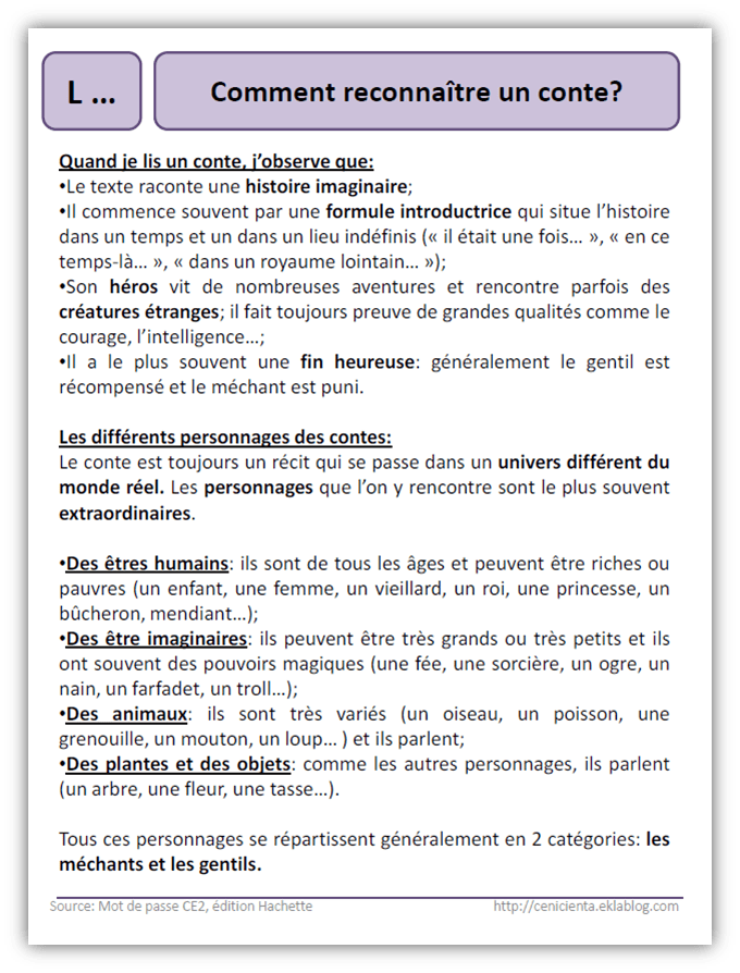 Cycle 3 • Littérature / Méthodologie • Les genres littéraires