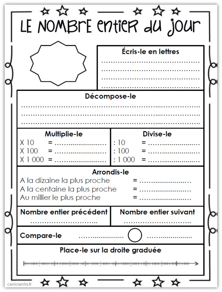 CM • Mathématiques • Rituel - Le nombre du jour (numération)