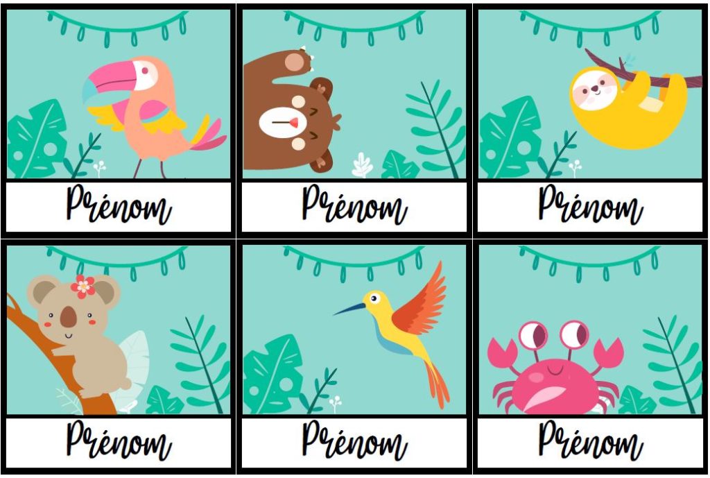 Classe • Affichages • Étiquette portemanteau