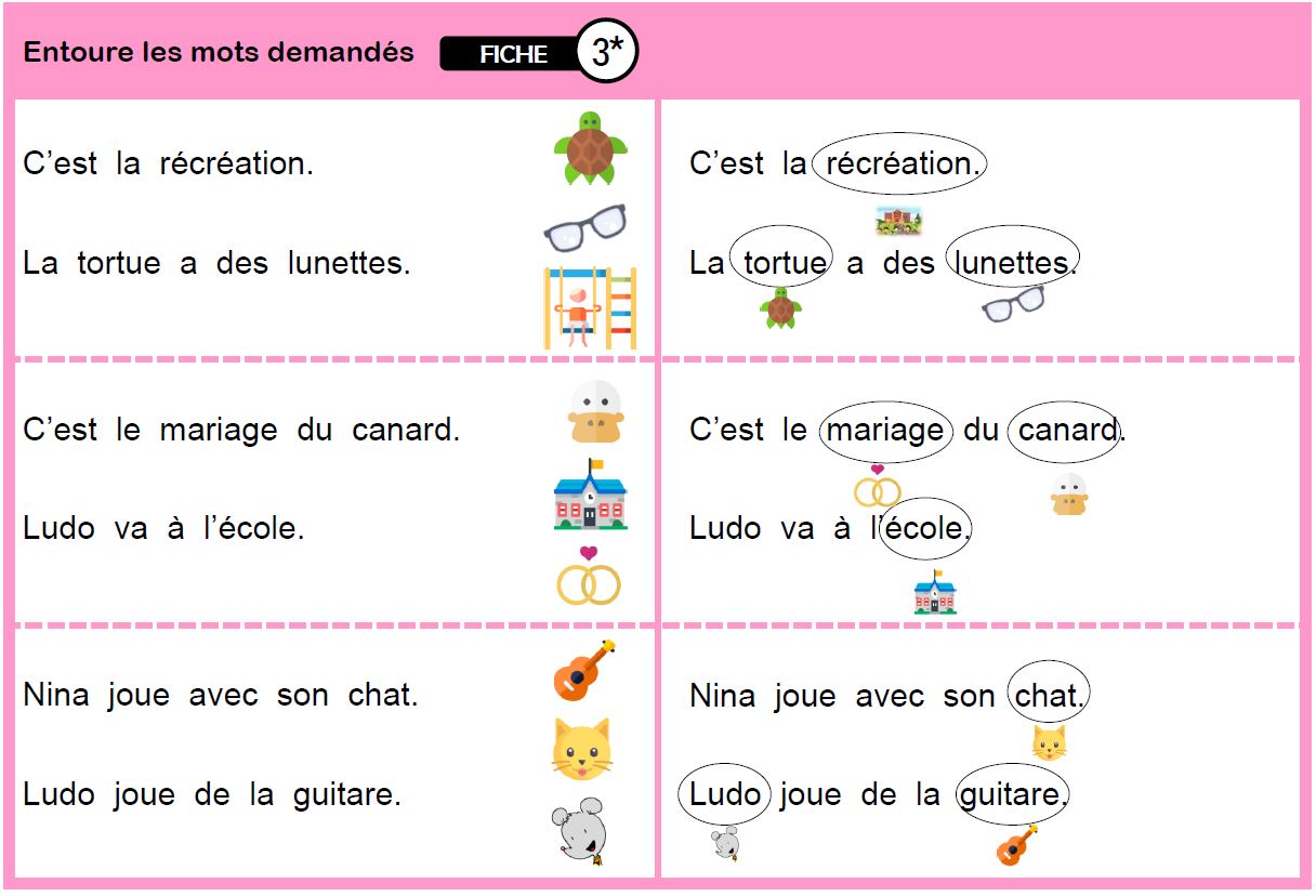 CP • Français • Ateliers de reconnaissance de mots