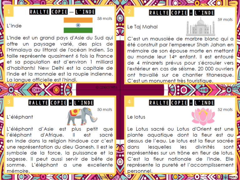 CE1/CE2 • Littérature • Projet Inde