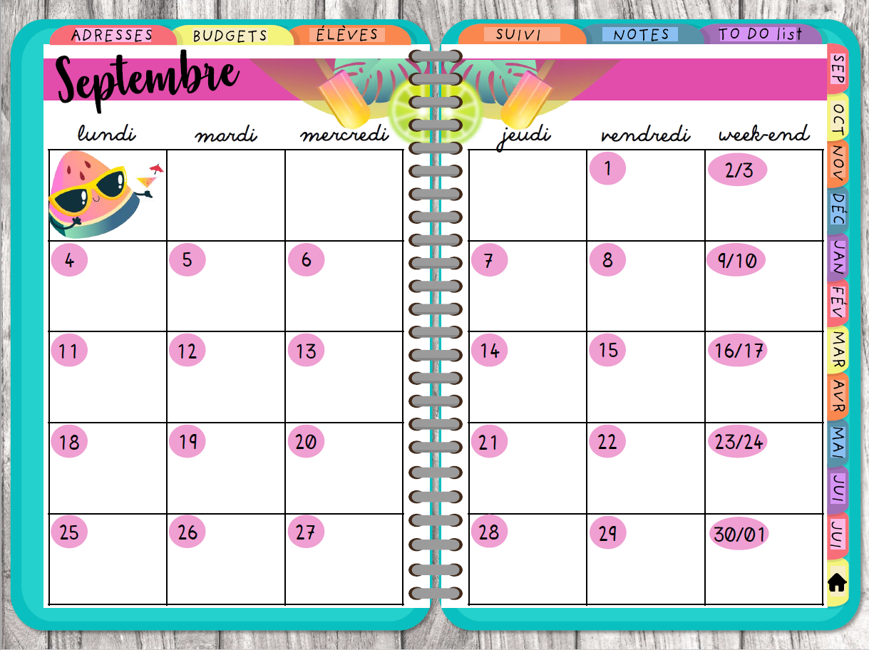 PE • Outils • Digital Teacher Planner