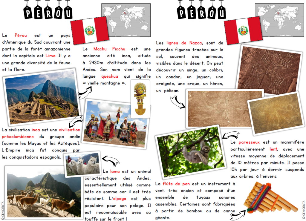 CE1/CE2 • Littérature • Documentaires Pays