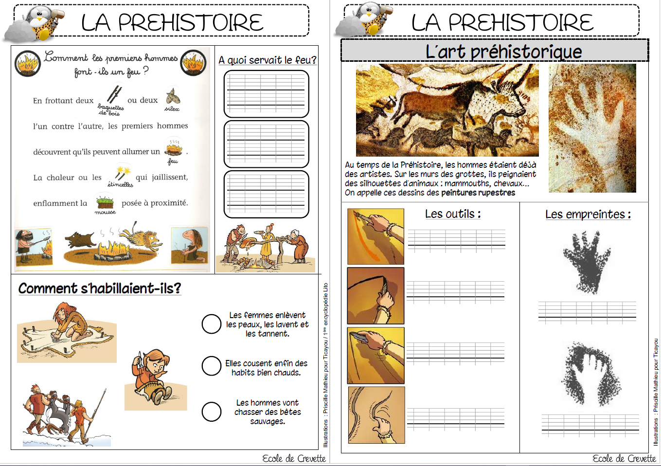 CE1 • Littérature • Projet Préhistoire